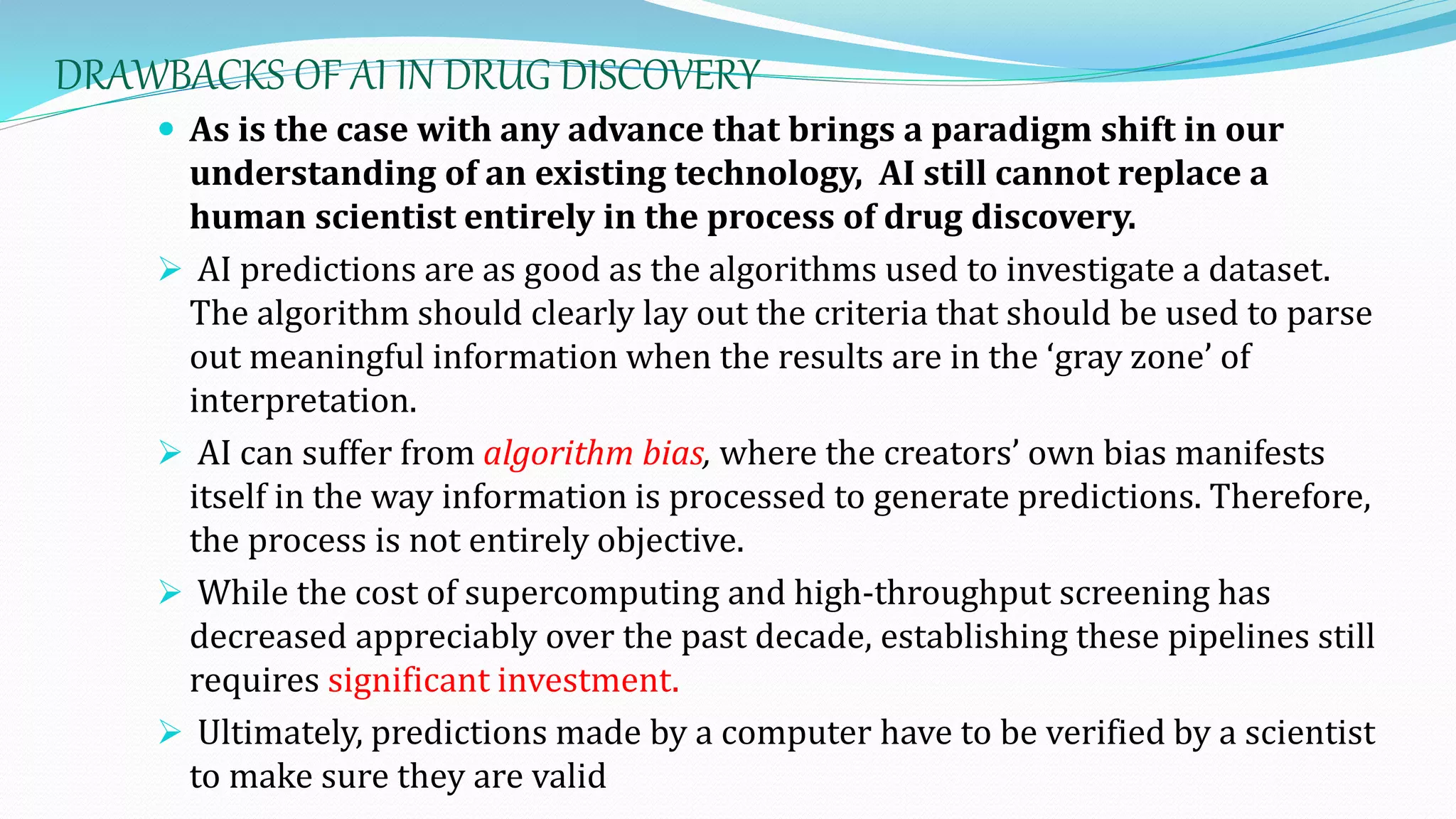 Artificial intelligence in drug discovery | PPTX