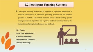 ARTIFICIAL INTELLIGENCE IN EDUCATION TRANSFORMING LEARNING PROCESSES BY ...