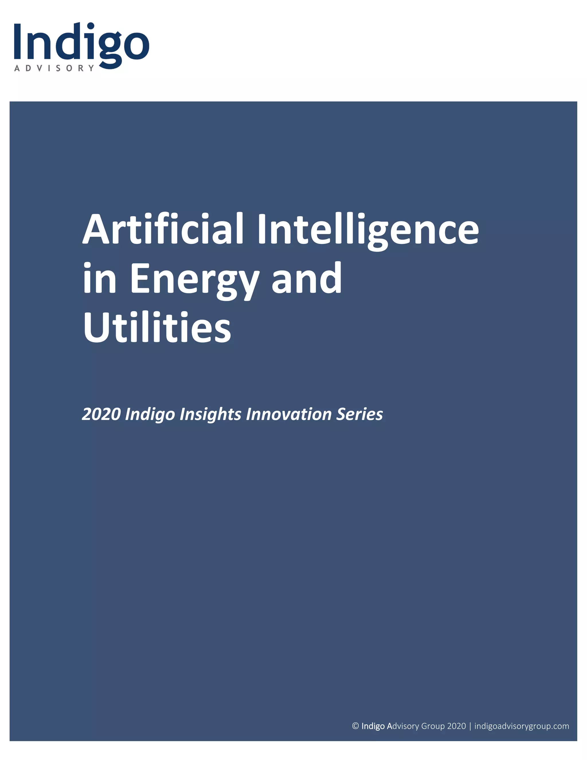 Artificial Intelligence in Energy and Utilities | PDF