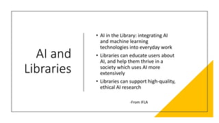 Artificial Intelligence in Library and Educational Settings_Concerns ...