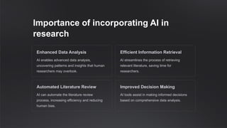 Artificial intelligence in literature review in research - an ...