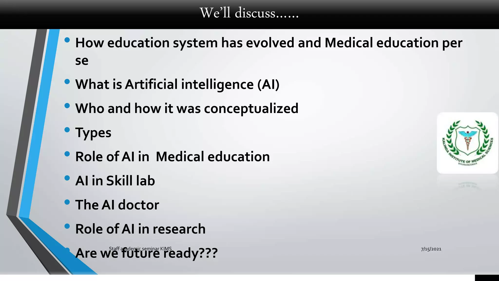 Artificial intelligence in medical education | PPTX