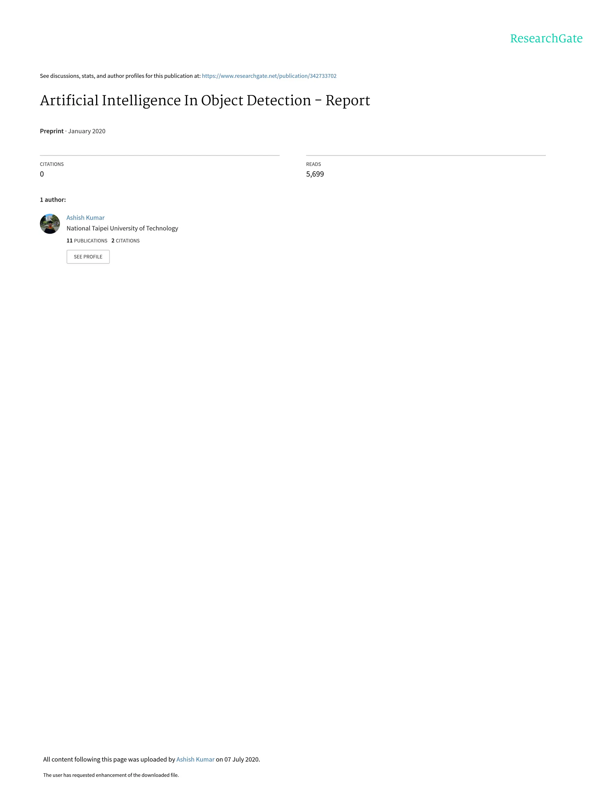 ArtificialIntelligenceInObjectDetection-Report.pdf