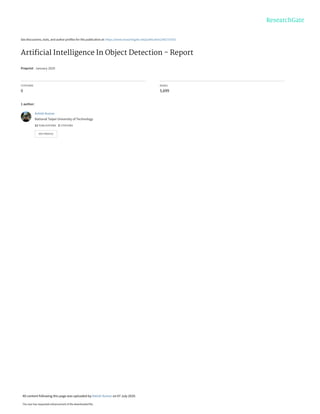 ArtificialIntelligenceInObjectDetection-Report.pdf