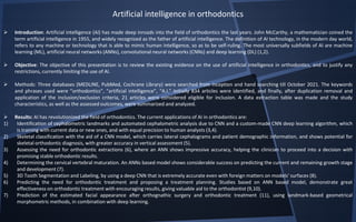 Artificial intelligence in orthodontics. | PPTX