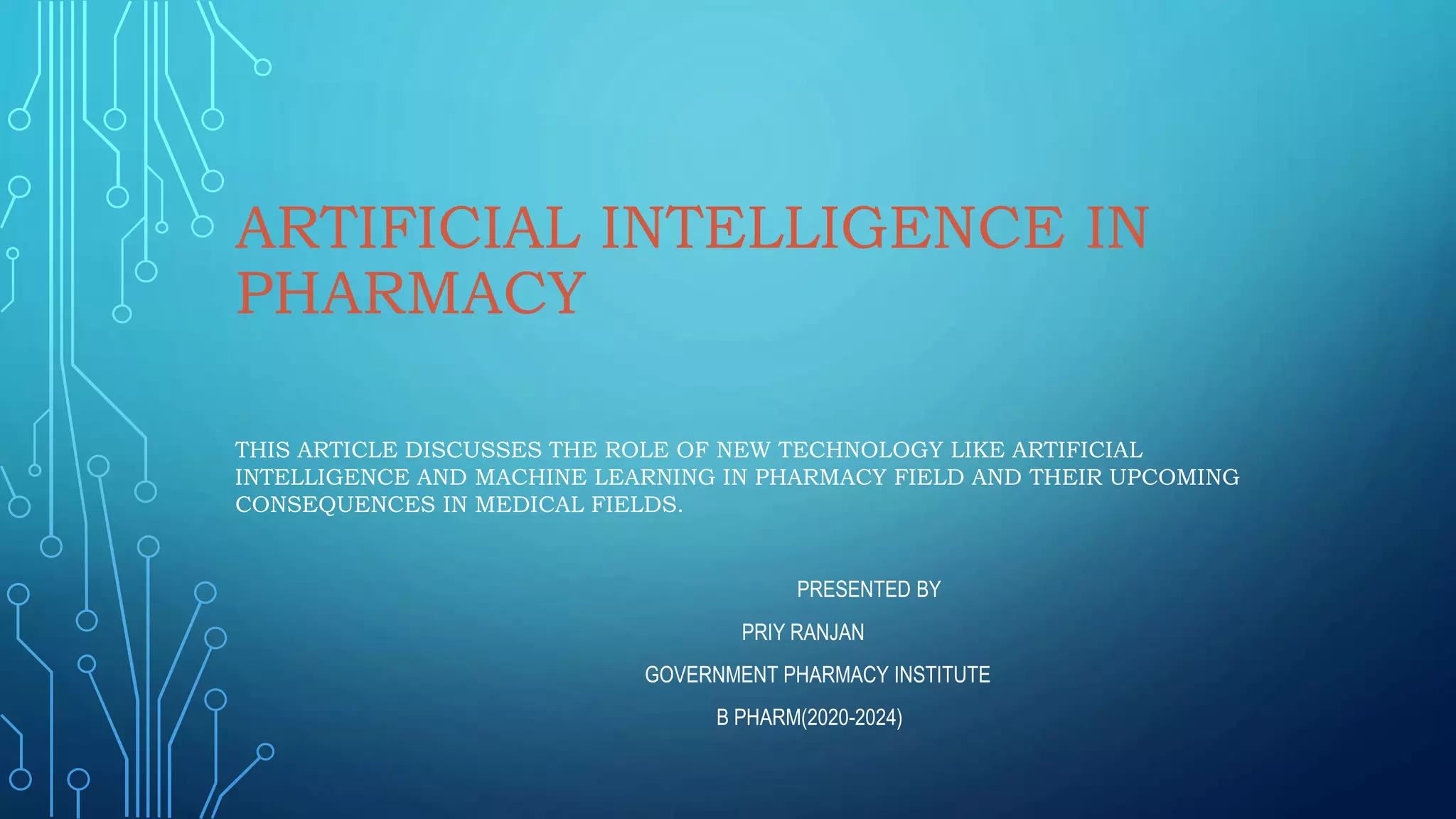 artificial intelligence in Pharmacy field.pptx