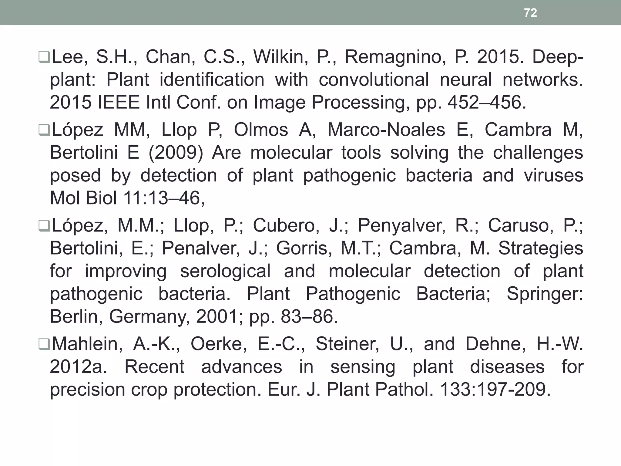Artificial intelligence in plant disease detection | PPTX