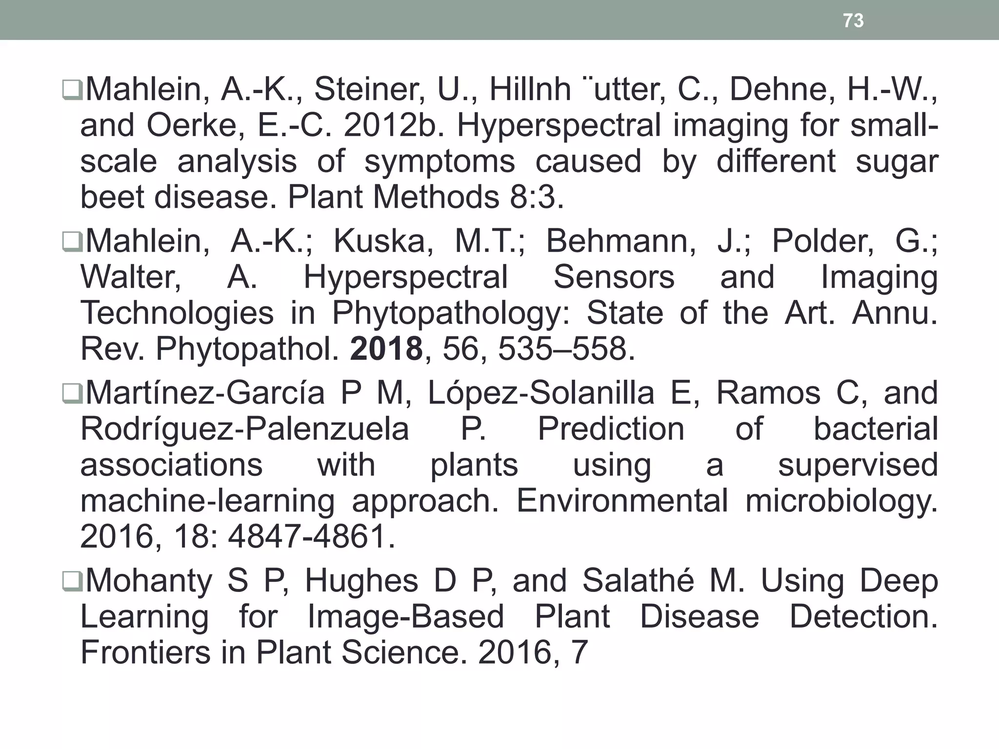 Artificial intelligence in plant disease detection | PPTX