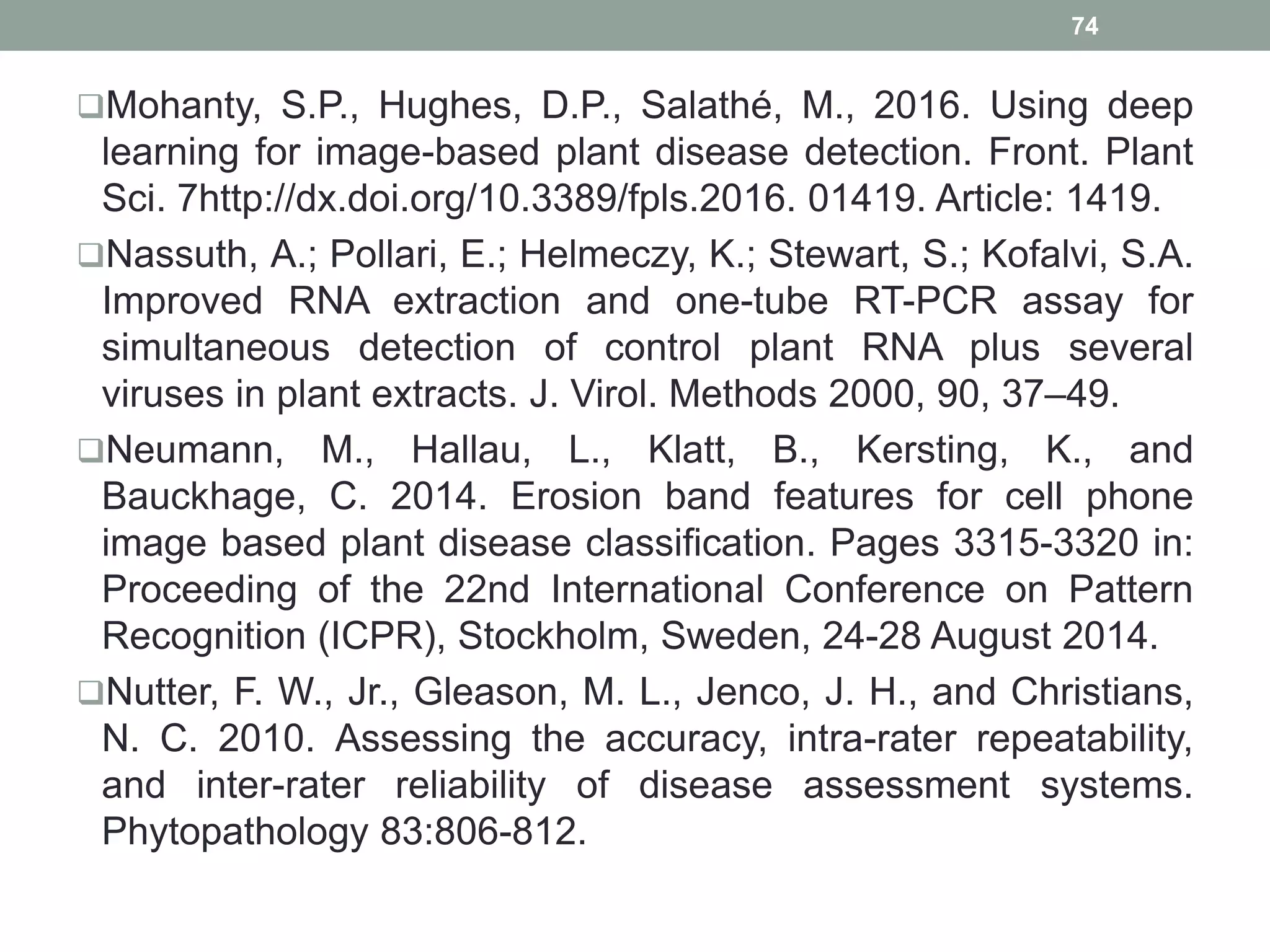 Artificial intelligence in plant disease detection | PPTX