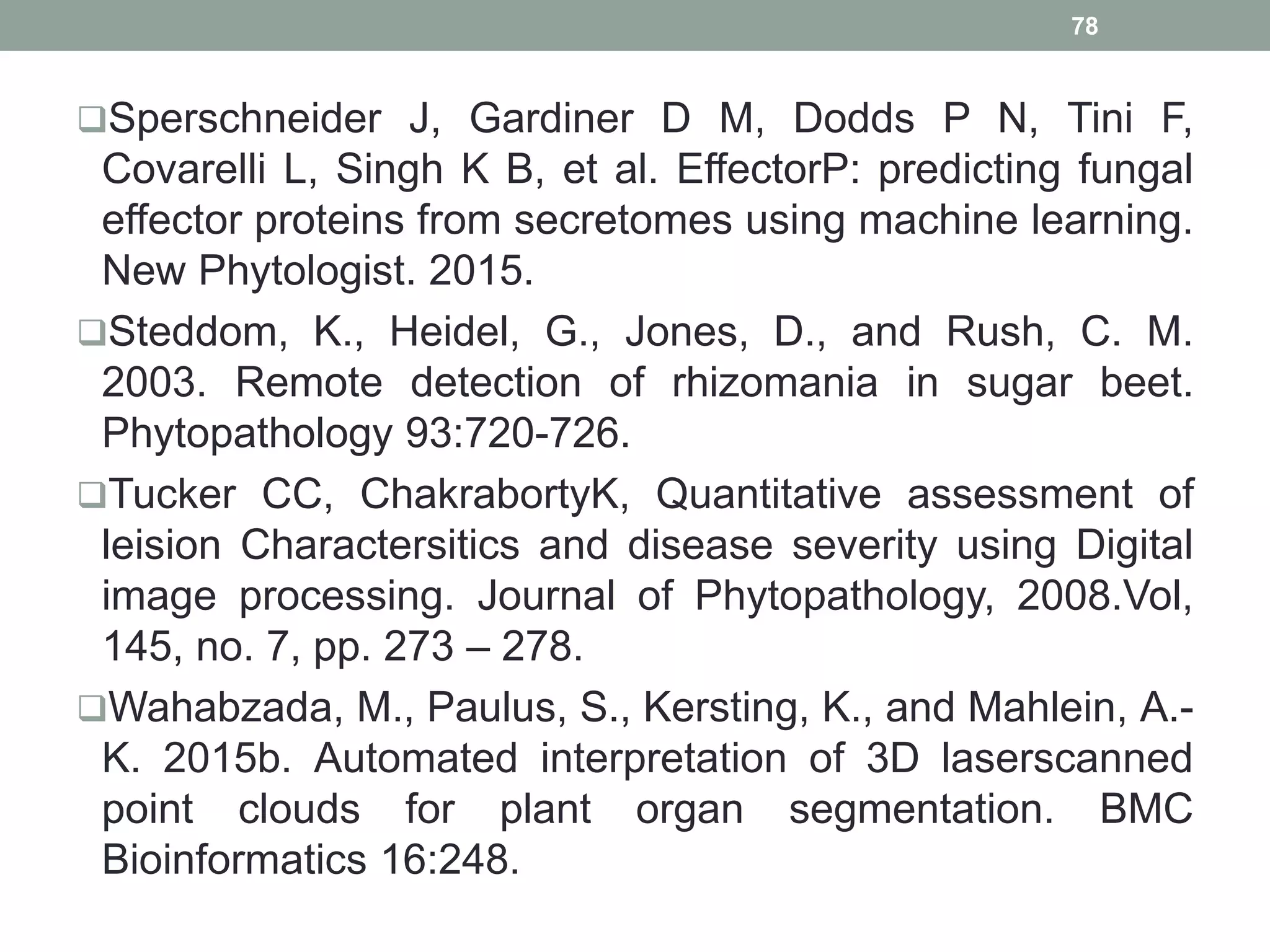 Artificial intelligence in plant disease detection | PPTX