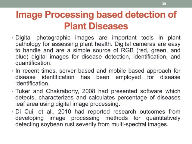 Artificial intelligence in plant disease detection | PPTX