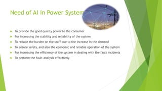 Artificial intelligence in power system | PPTX