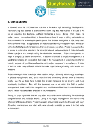 Artificial Intelligence In Project Management | PDF