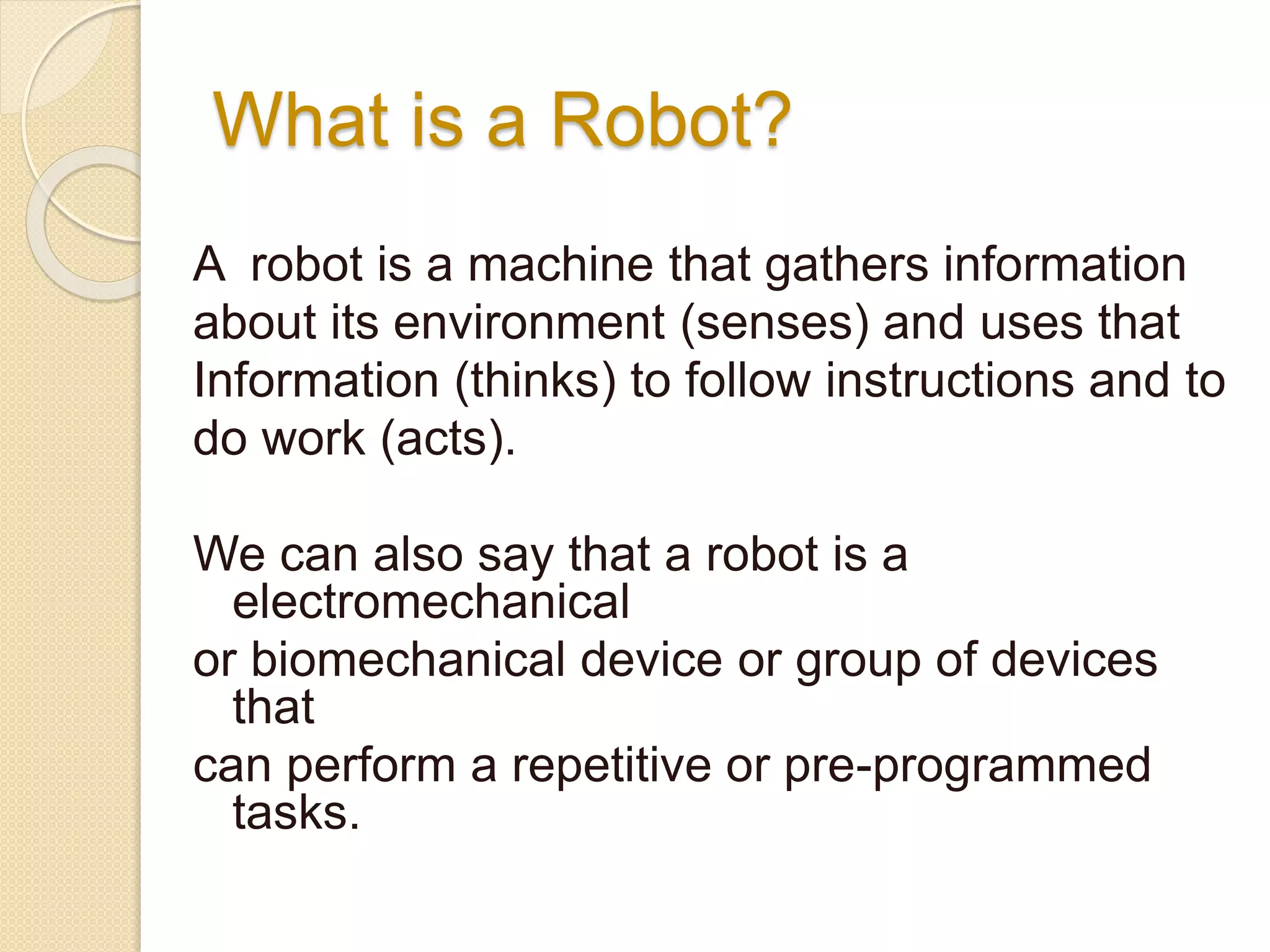 Artificial intelligence in robotics | PPTX