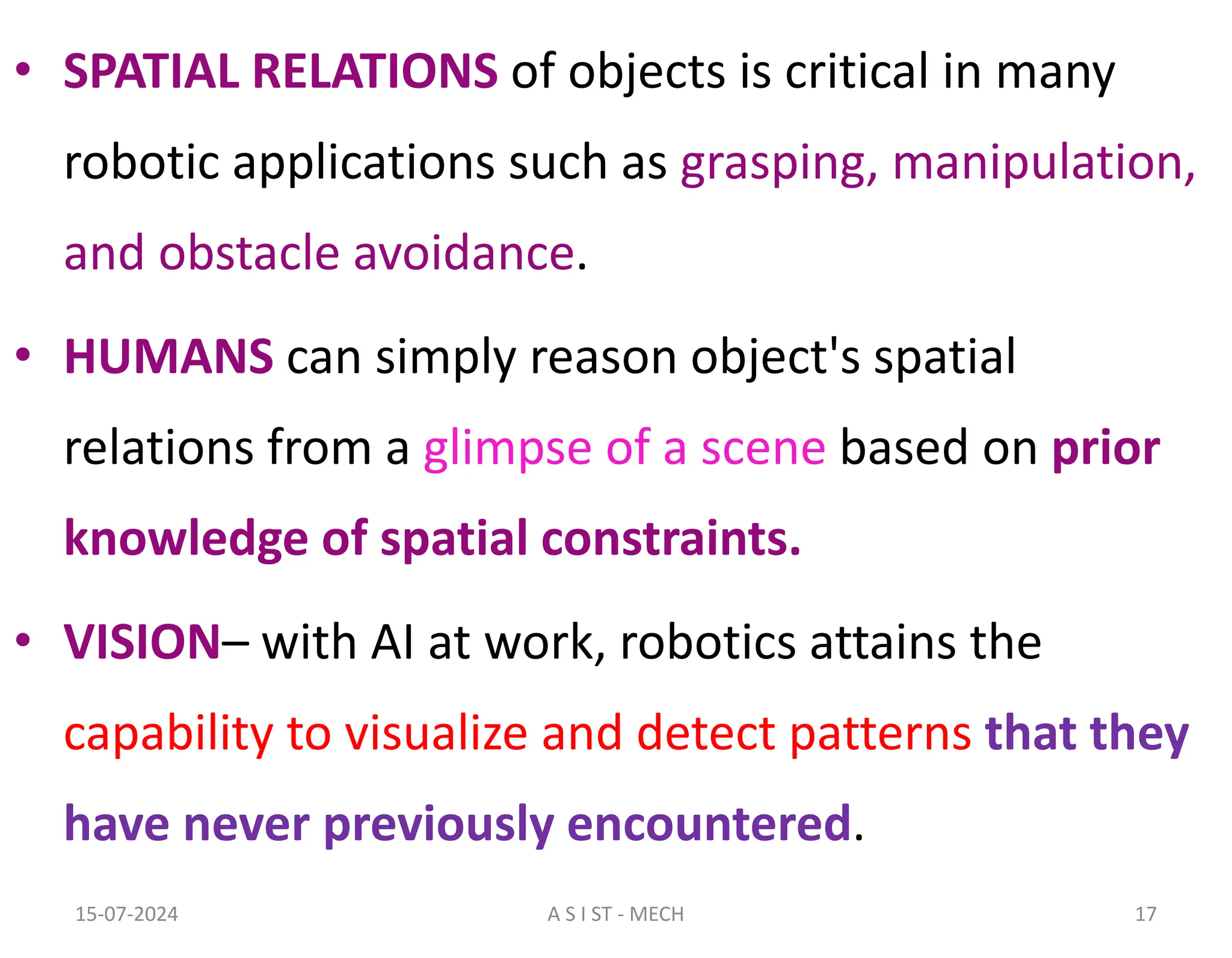 Artificial intelligence in Robotics.pptx | Programming Languages ...