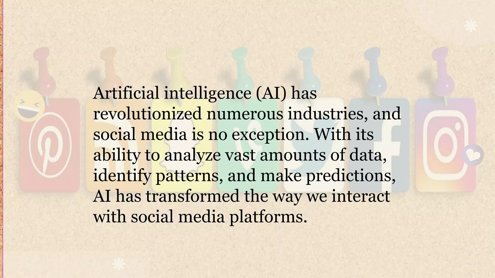 Artificial intelligence in social media. | PPTX