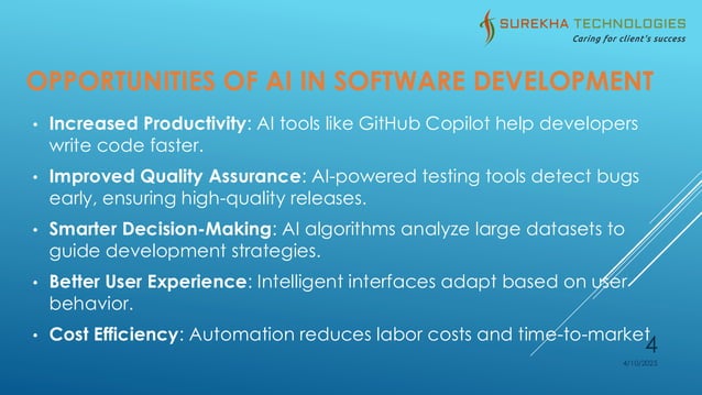 Artificial Intelligence in Software Development-Opportunities and ...