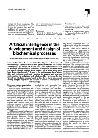 Artificial intelligence in the development and design of biochemical ...