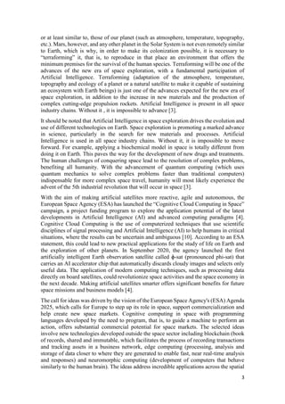 ARTIFICIAL INTELLIGENCE IN THE HUMAN CONQUEST OF SPACE, ITS OTHER ...