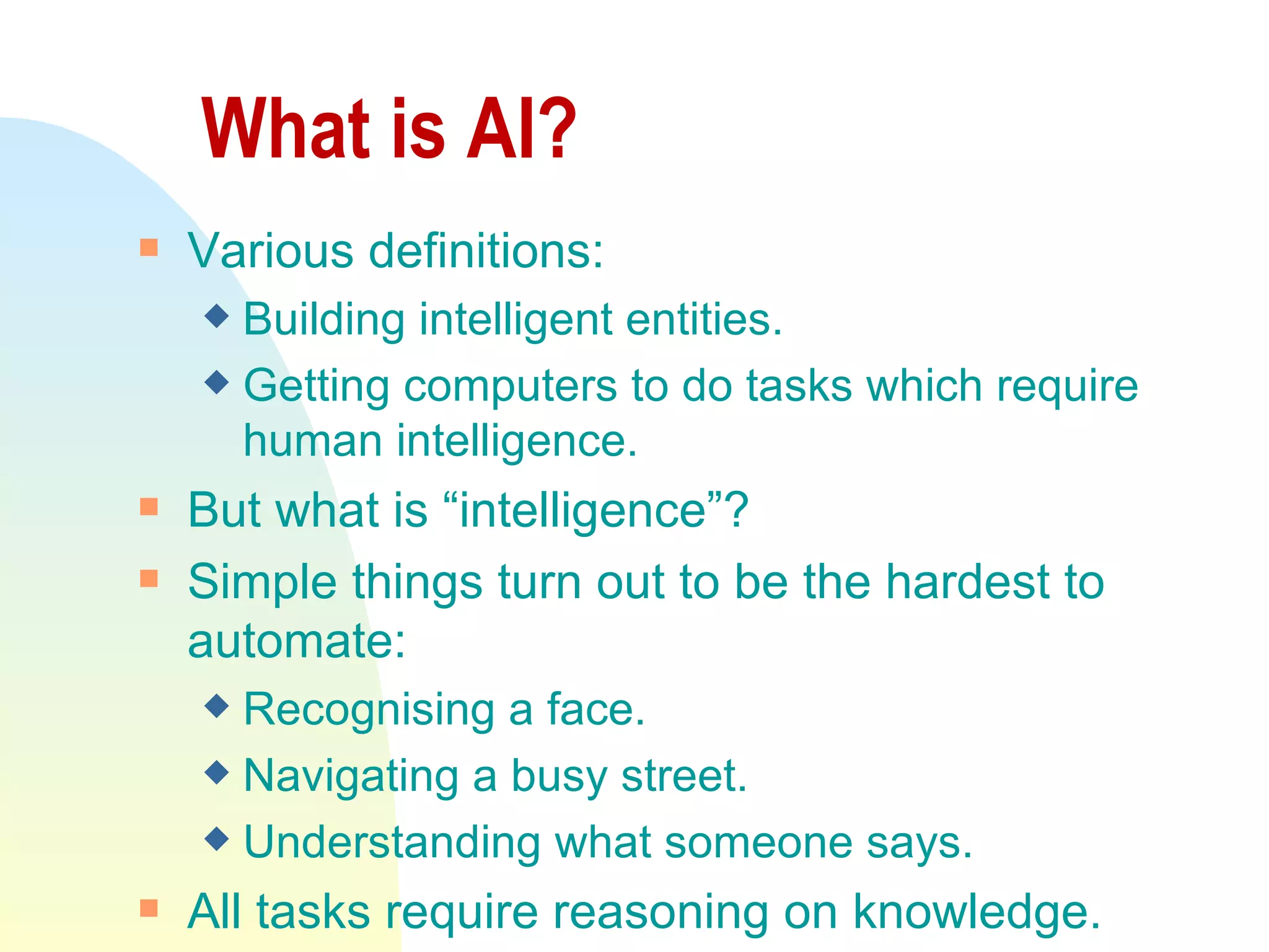 Artificial intelligence introduction | PPT