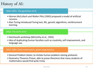 Artificial intelligence introduction | PPTX