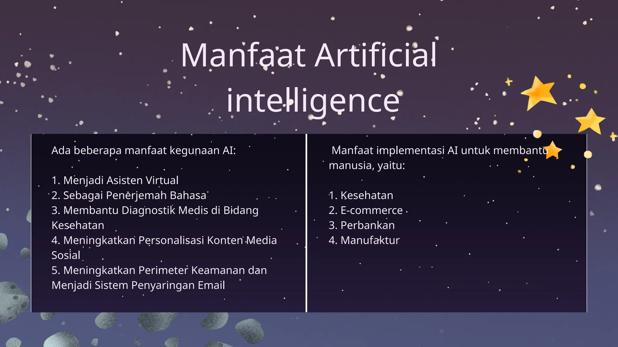 artificial intelligence (Kecerdasan buatan) | PPTX