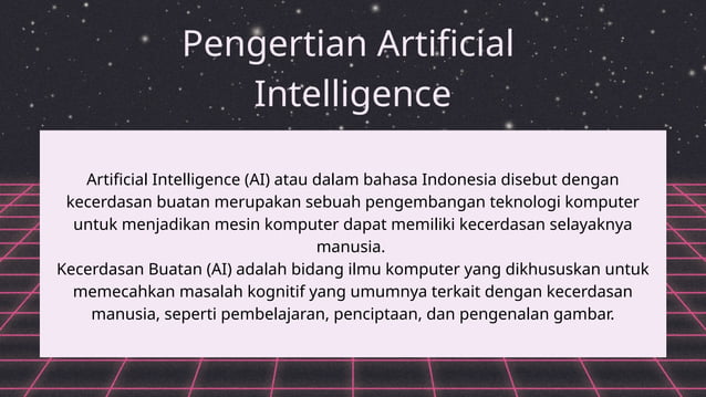 artificial intelligence (Kecerdasan buatan) | PPTX