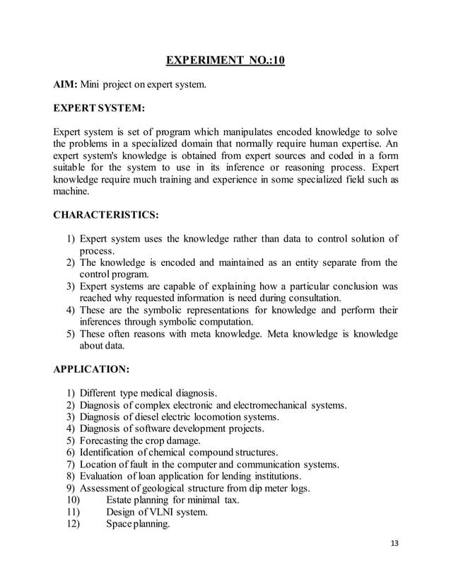 Artificial Intelligence Lab File | PDF