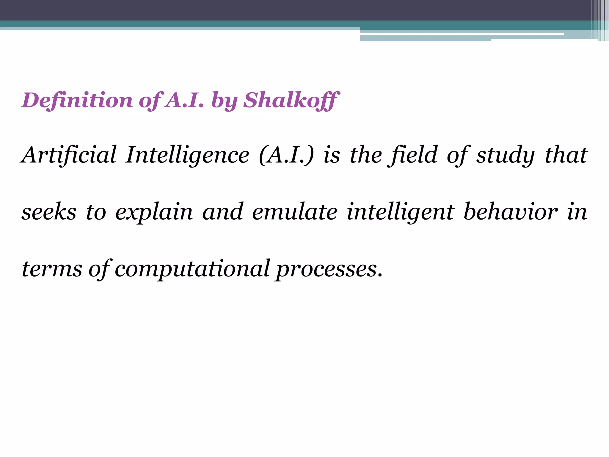 Artificial intelligence lecture 1 | PPT Artificial intelligence lecture 1 | PPT