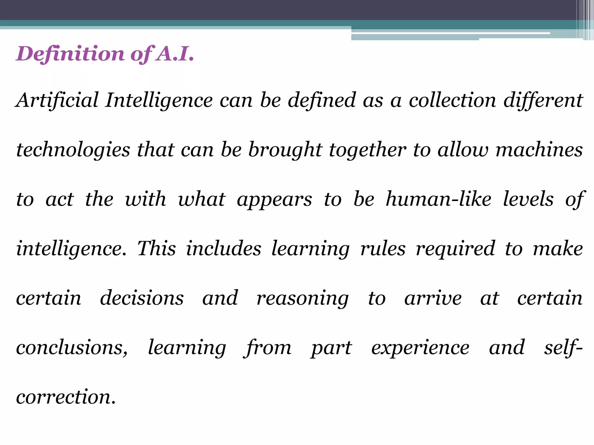 Artificial intelligence lecture 1 | PPT