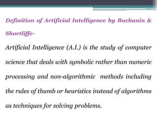 Artificial intelligence lecture 1 | PPT