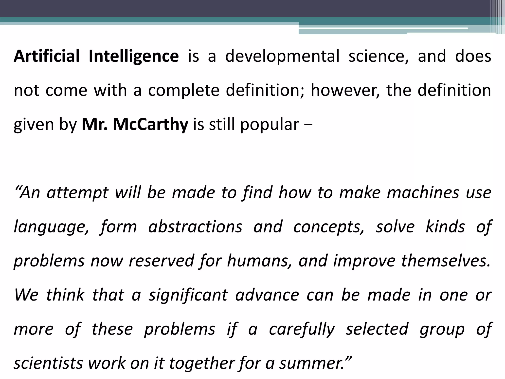 Artificial Intelligence Lecture-3 | PPT