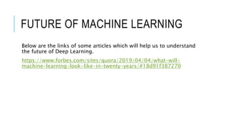 Artificial Intelligence & Machine learning | PPT