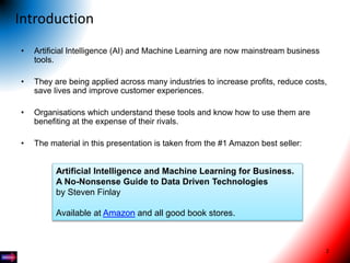 Artificial Intelligence and Machine Learning for business | PPTX ...
