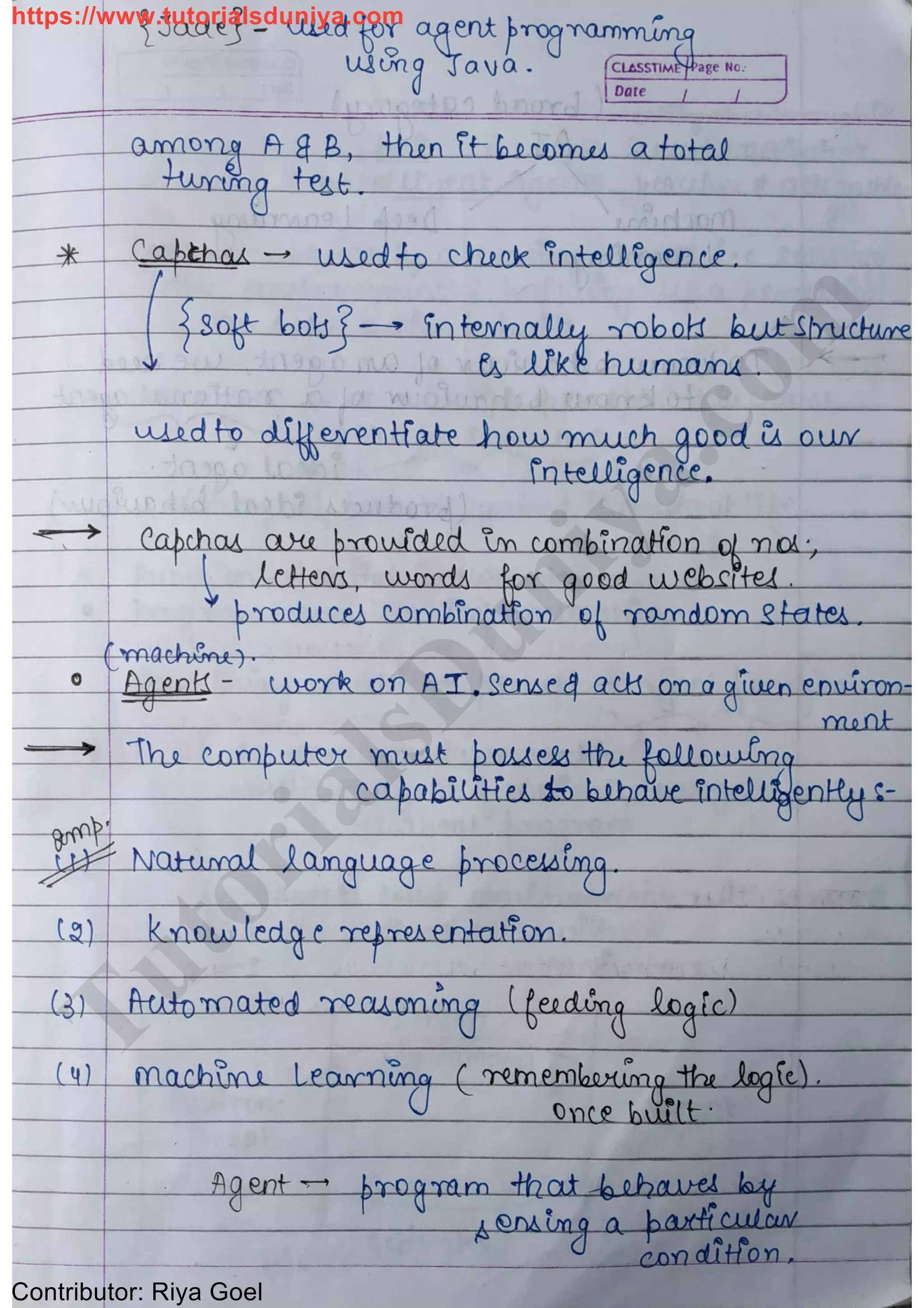 Artificial Intelligence Notes Tutorials Duniya Pdf Programming Languages Computing