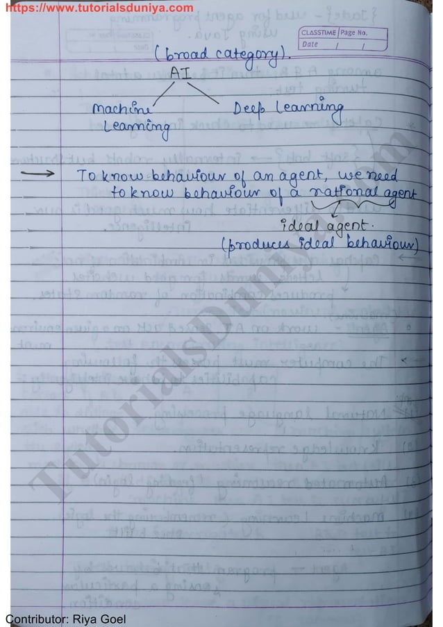 Artificial Intelligence Notes Tutorials Duniya Pdf Programming