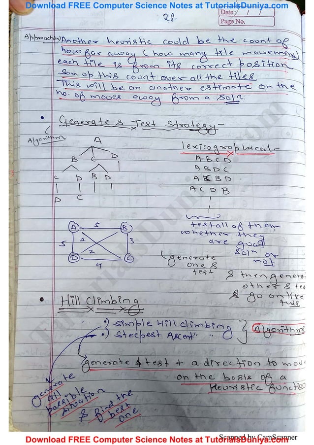 Artificial intelligence notes 2 tutorials duniya | PDF