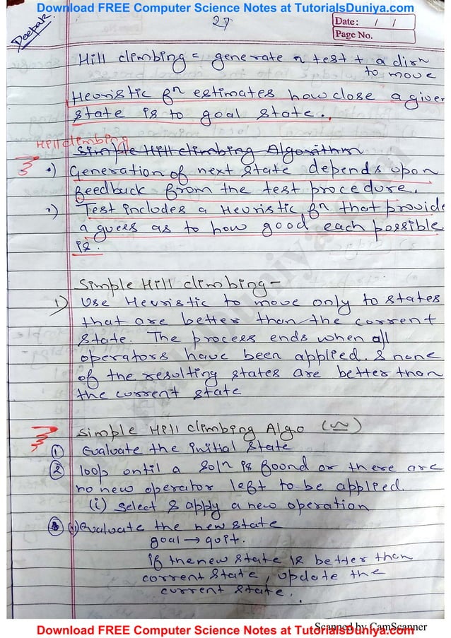 Artificial intelligence notes 2 tutorials duniya | PDF