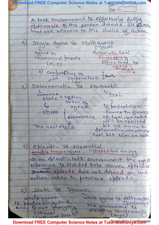 Artificial intelligence notes 2 tutorials duniya | PDF