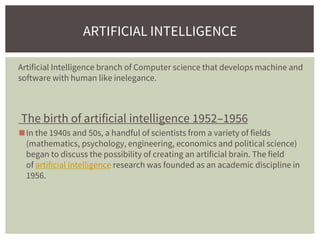 Artificial intelligence | PPTX