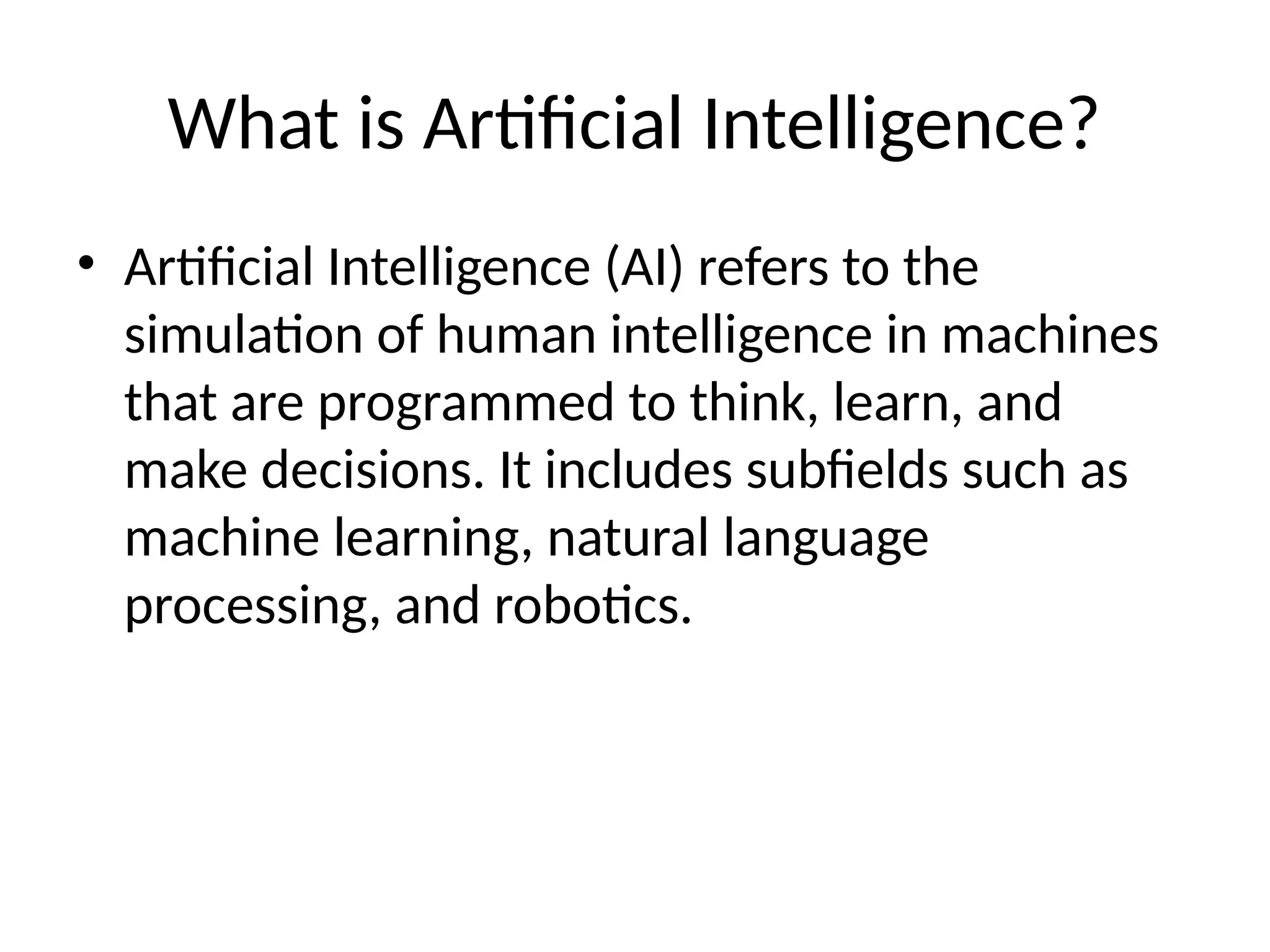 artificial intelligence overview of it and more | PPTX