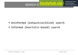 ARTIFICIAL INTELLIGENCE PROBLEM SOLVING AND SEARCH | PDF