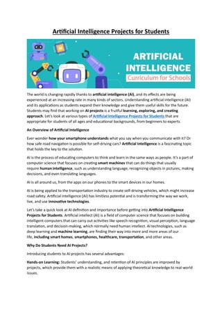 Artificial Intelligence Projects for Students by STEMROBO Technologies.pdf