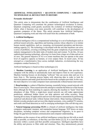 ARTIFICIAL INTELLIGENCE + QUANTUM COMPUTING = GREATEST TECHNOLOGICAL ...