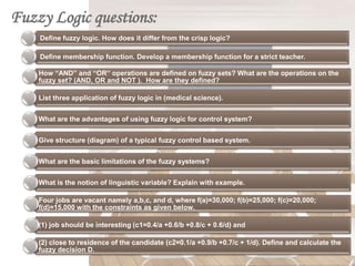 Artificial intelligence quiz ai and fuzzy logic priti sajja | PPT