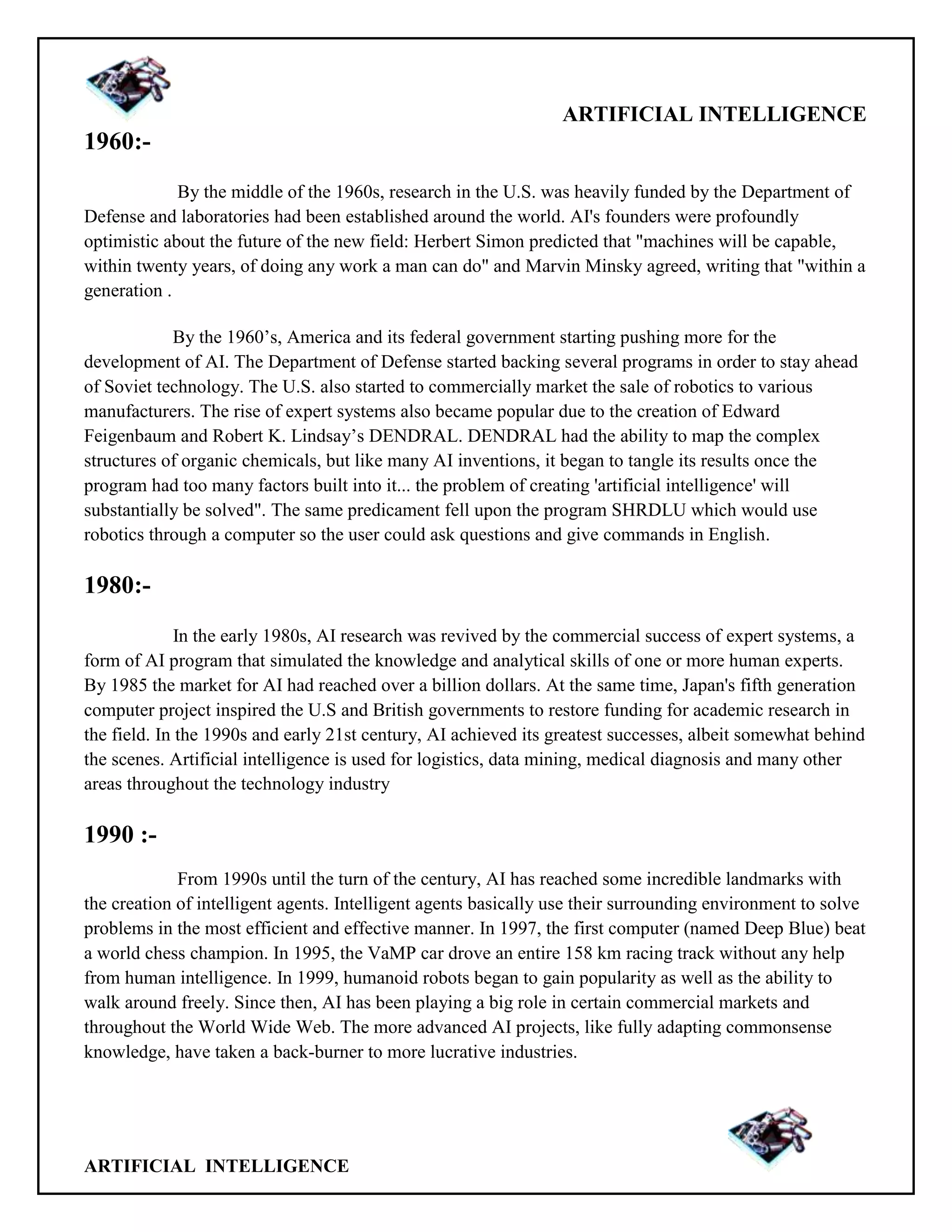 Artificial intelligence report | DOCX