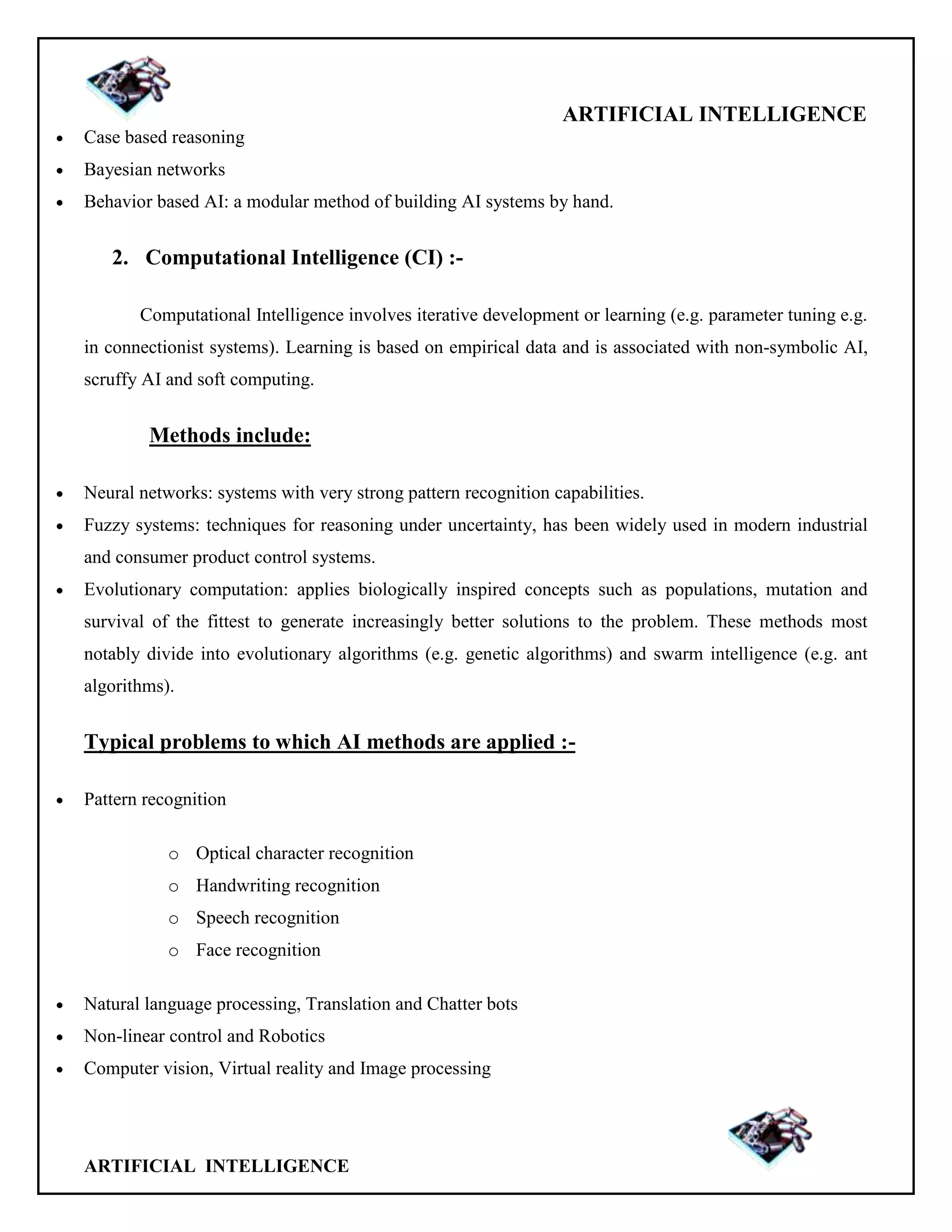 Artificial intelligence report | DOCX