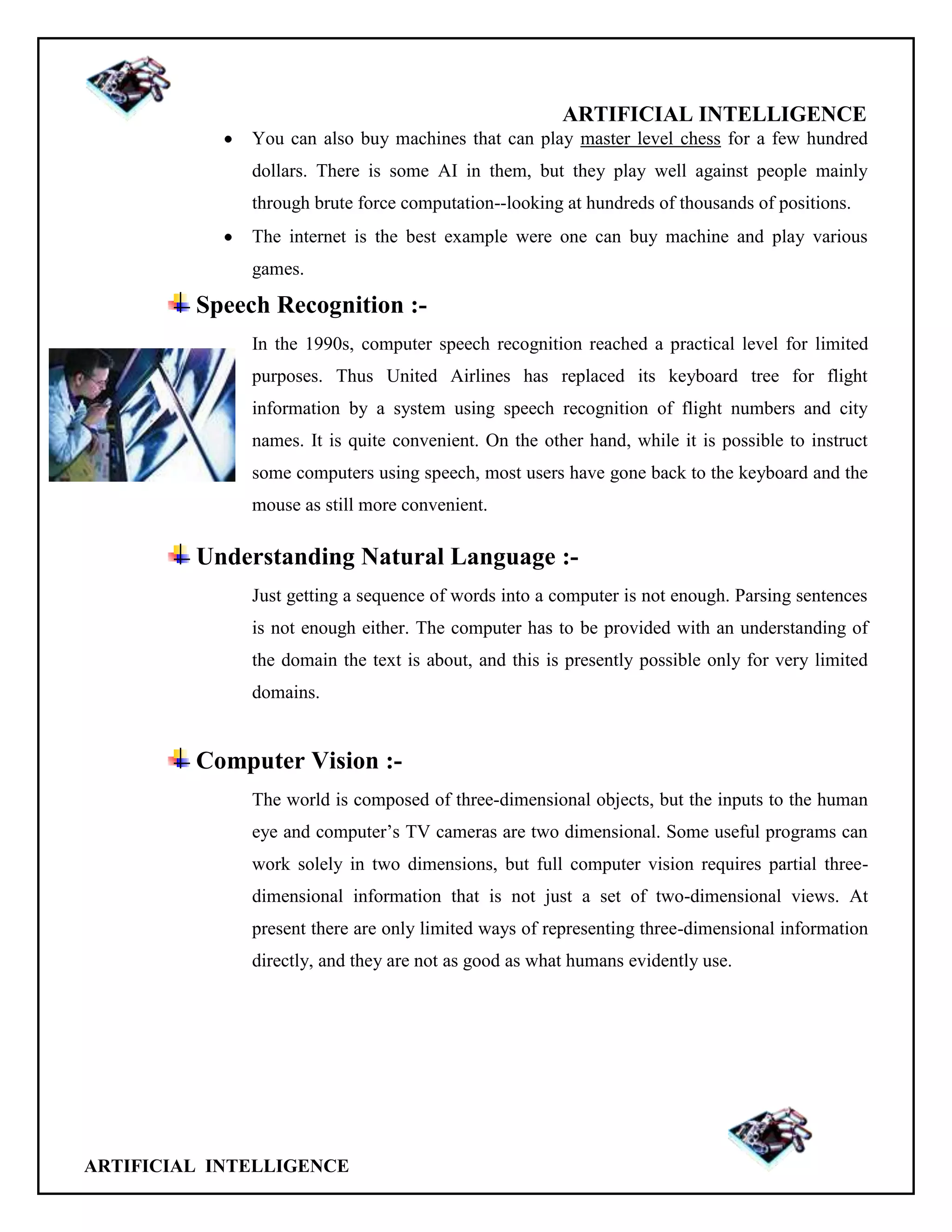 Artificial intelligence report | DOCX