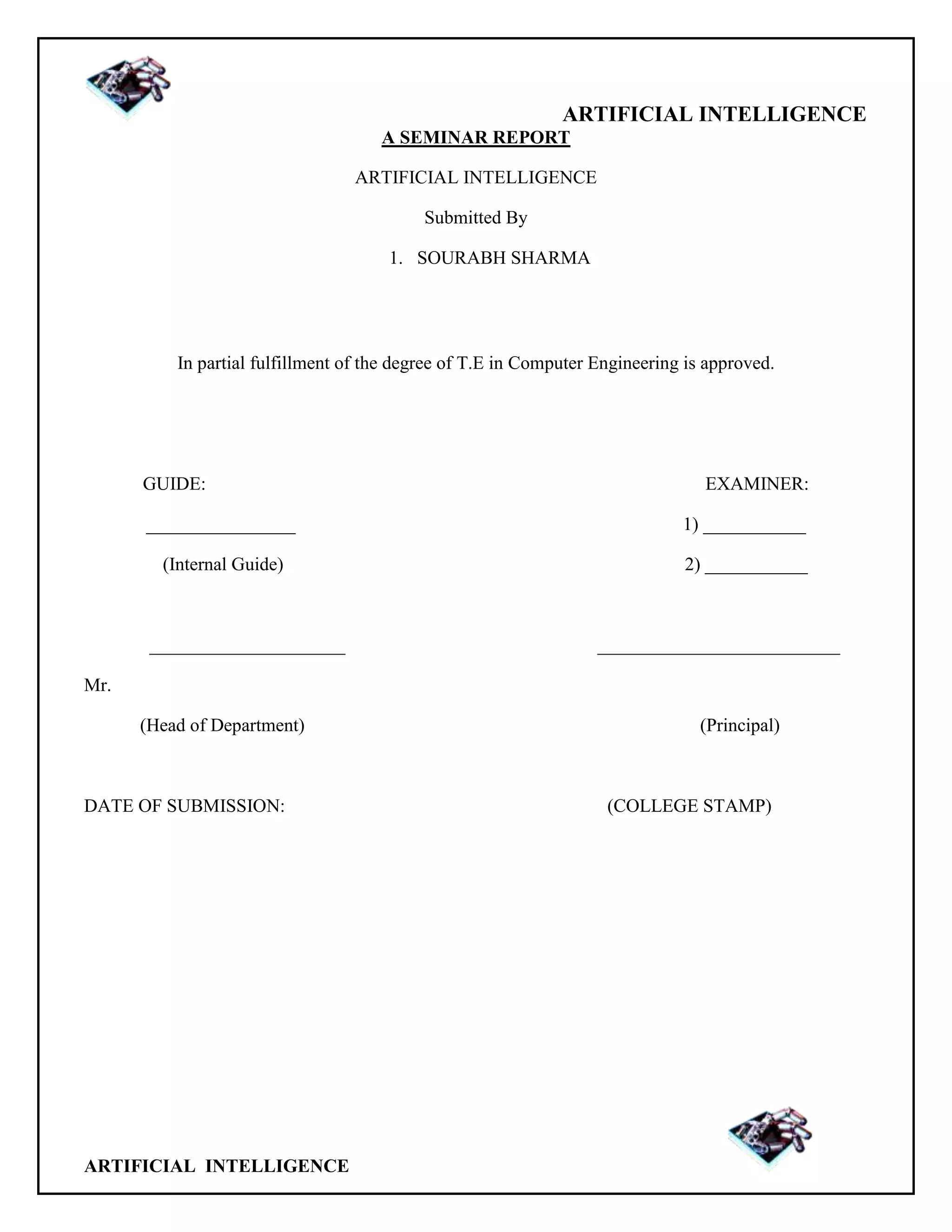 Artificial intelligence report | DOCX