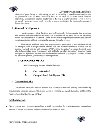 Artificial intelligence report | DOCX